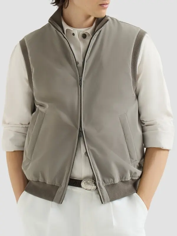 Brunello Cucinelli Bonded Nylon Vest With Thermore Padding