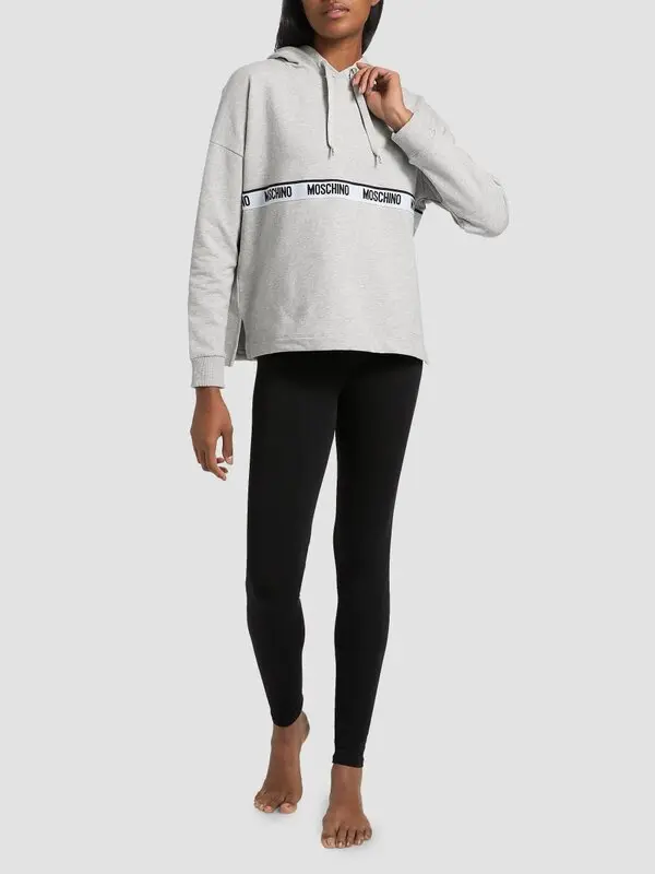 Moschino Intimo Donna Logo Stretch-cotton Hoodie