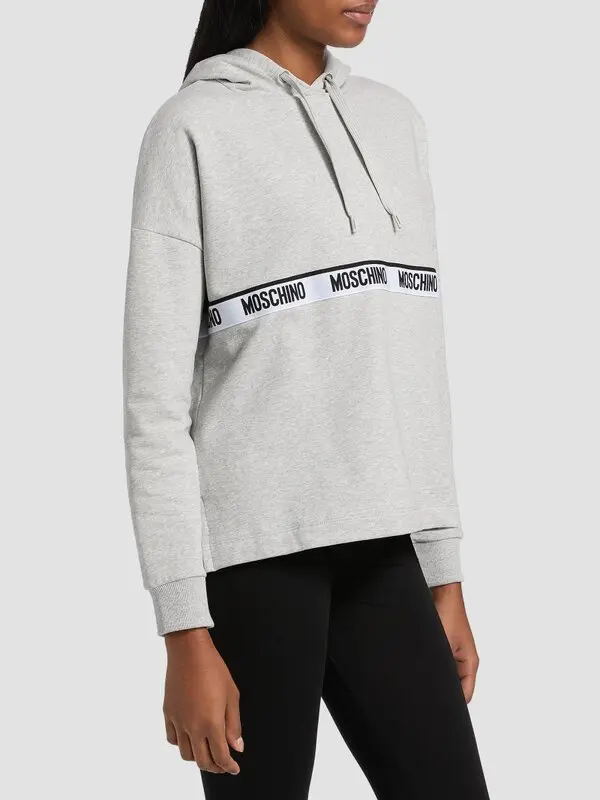 Moschino Intimo Donna Logo Stretch-cotton Hoodie