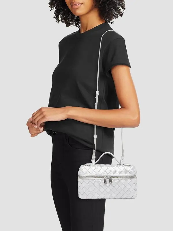 Bottega Veneta Bang Bang Metallic Satin Leather Vanity Case