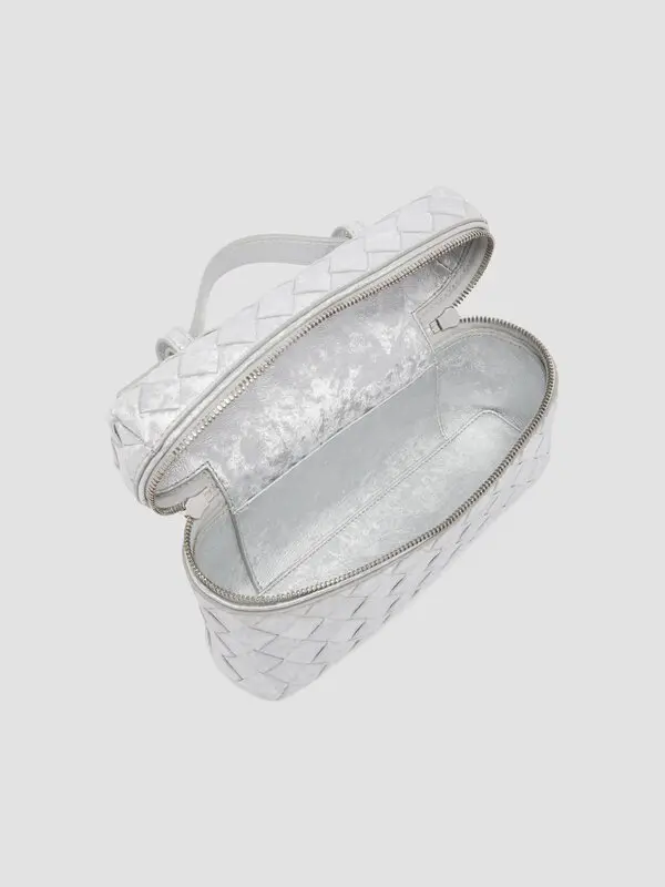 Bottega Veneta Bang Bang Metallic Satin Leather Vanity Case