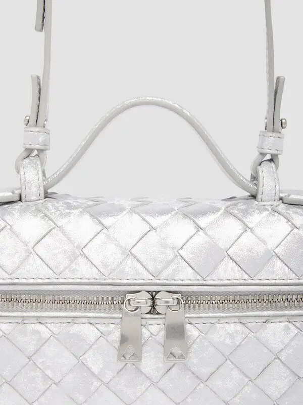 Bottega Veneta Bang Bang Metallic Satin Leather Vanity Case