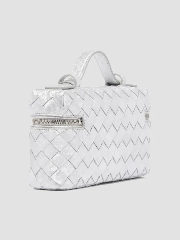 Bottega Veneta Bang Bang Metallic Satin Leather Vanity Case