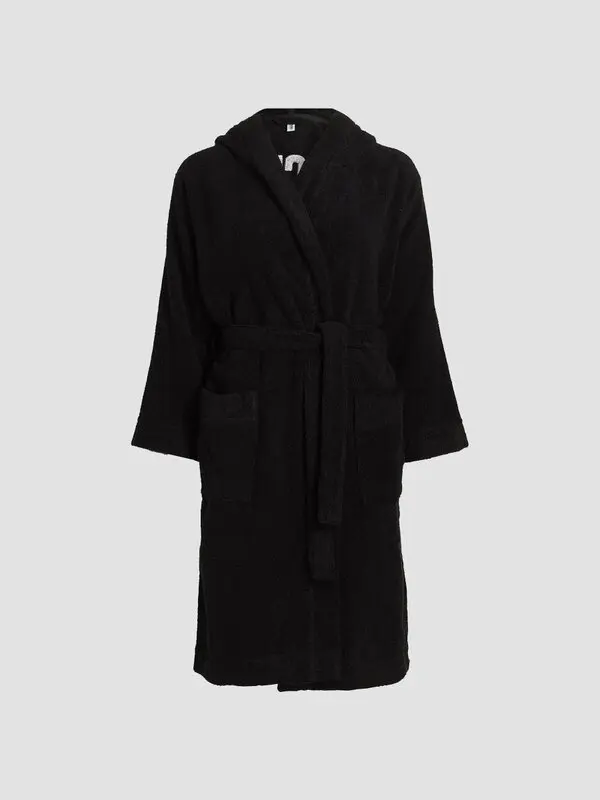 Moschino Intimo Donna Hooded Bathrobe - Black