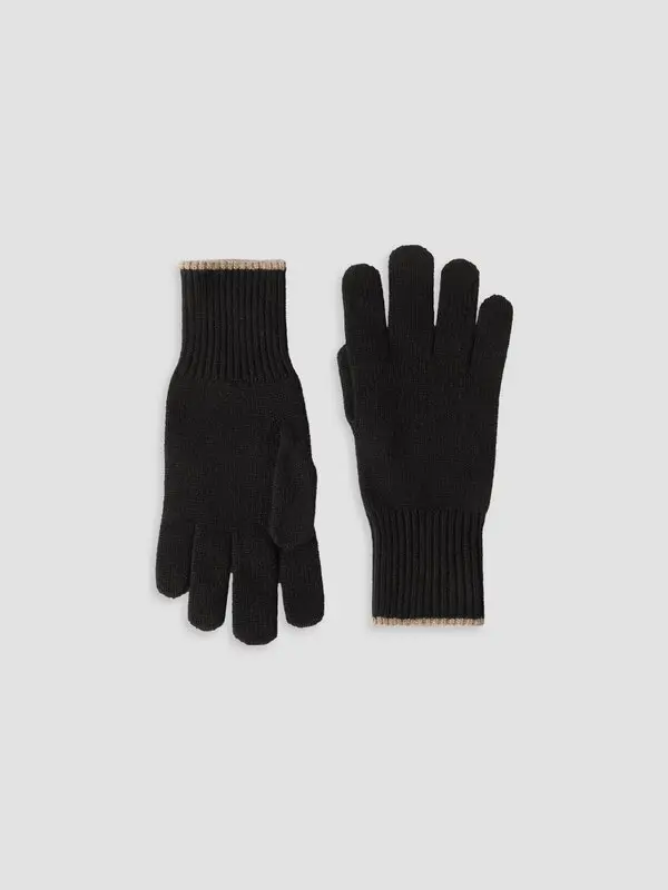 Brunello Cucinelli Cashmere Knit Gloves - Black