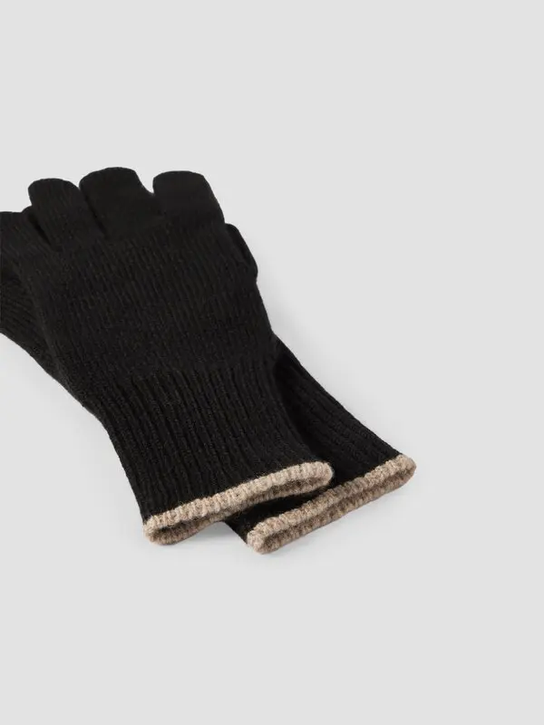 Brunello Cucinelli Cashmere Knit Gloves - Black
