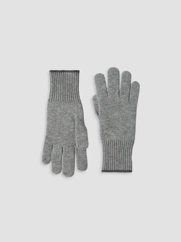 Brunello Cucinelli Cashmere Knit Gloves - Dark Grey