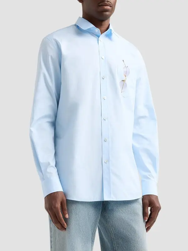 Moschino Glasses-print Cotton Shirt
