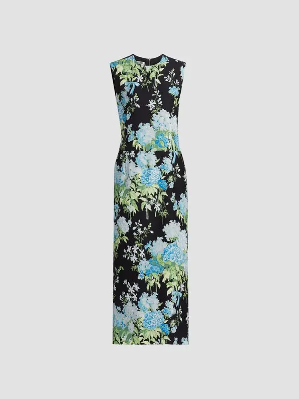 Moschino Floral Silk Midi-dress