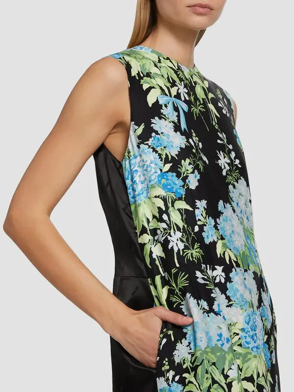 Moschino Floral Silk Midi-dress