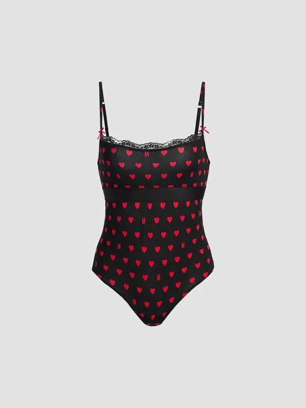 Moschino Intimo Donna M Hearts Bodysuit