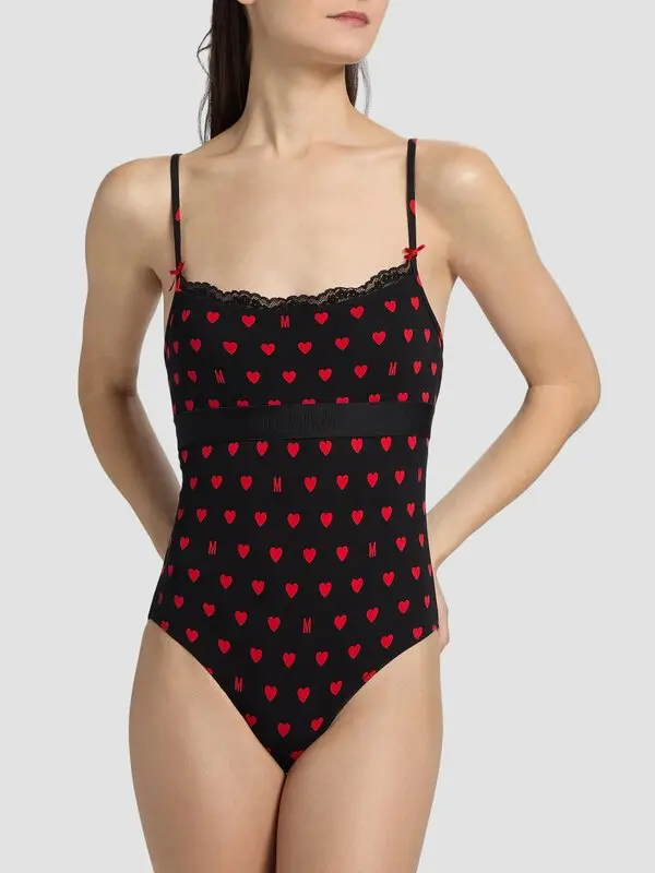 Moschino Intimo Donna M Hearts Bodysuit