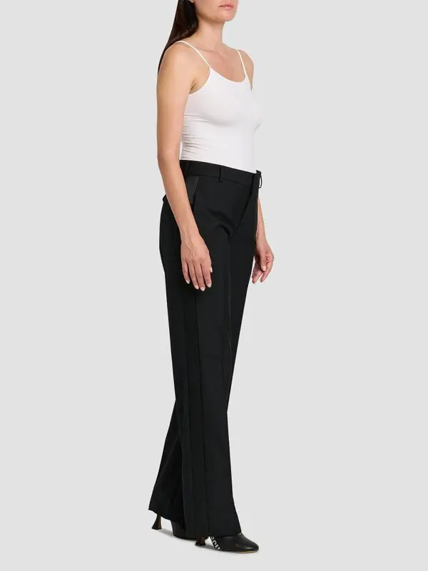 Moschino Crease-front Wool Trousers