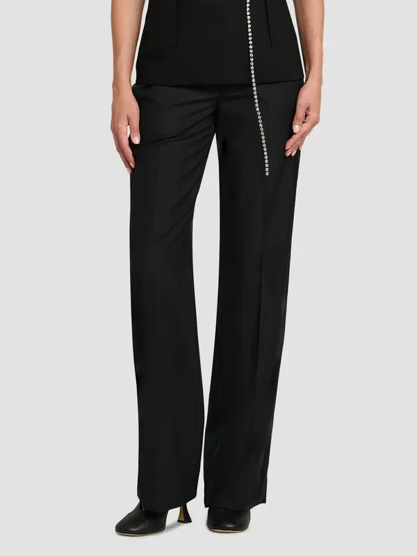Moschino Crease-front Wool Trousers