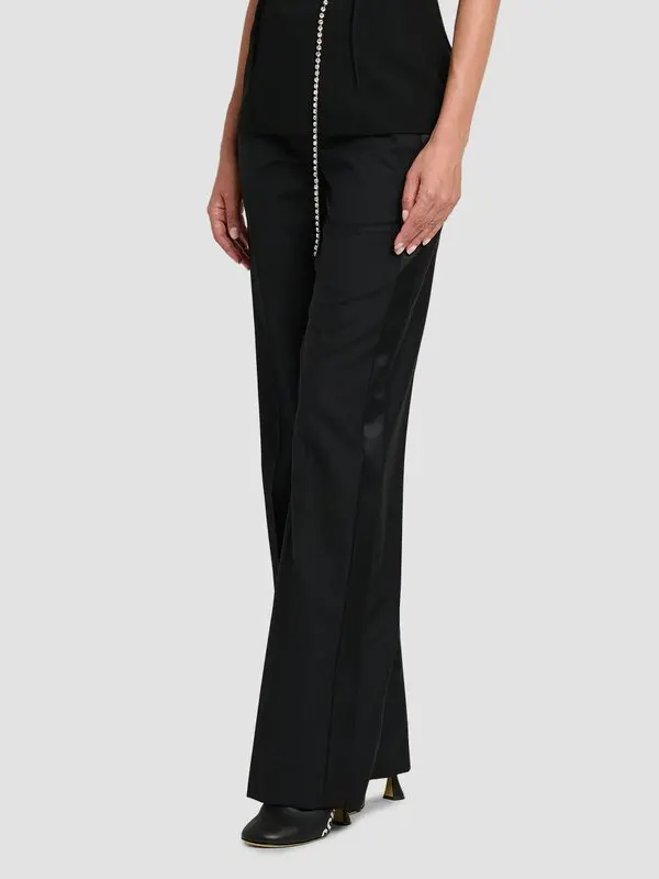 Moschino Crease-front Wool Trousers