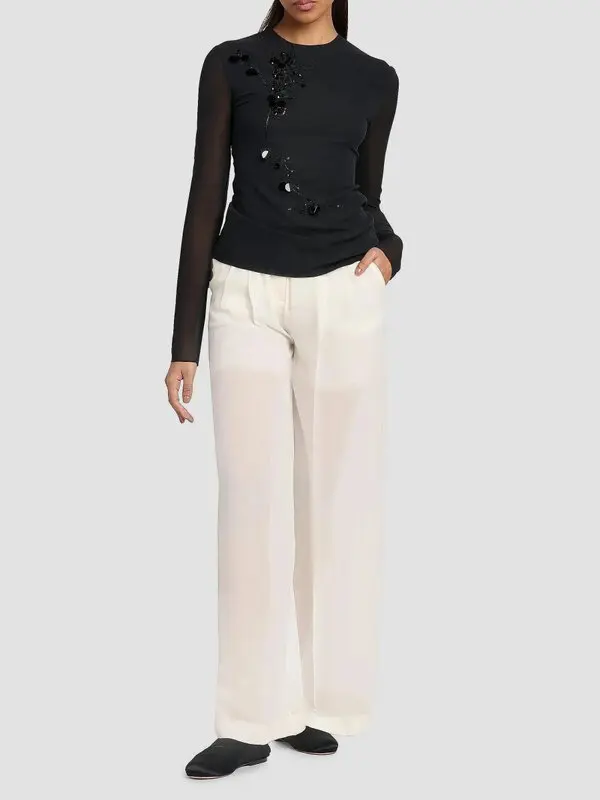 Alberta Ferretti Stretch Silk Blouse
