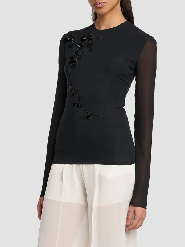 Alberta Ferretti Stretch Silk Blouse