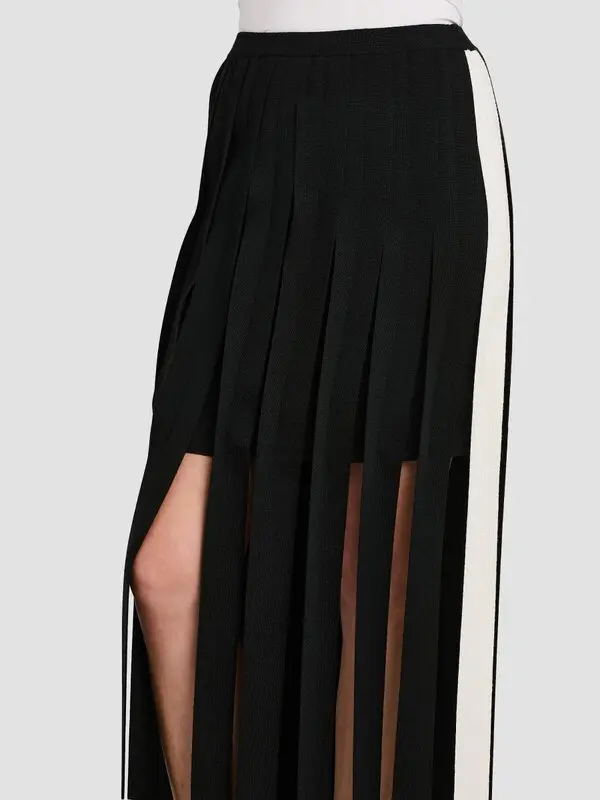 Moschino Wool Fringe Maxi Skirt