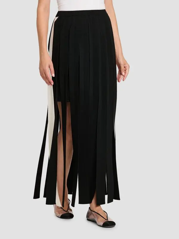 Moschino Wool Fringe Maxi Skirt