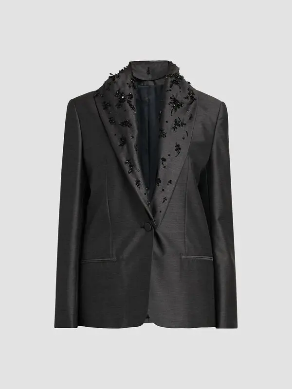Alberta Ferretti Embellished Wool-silk Jacket