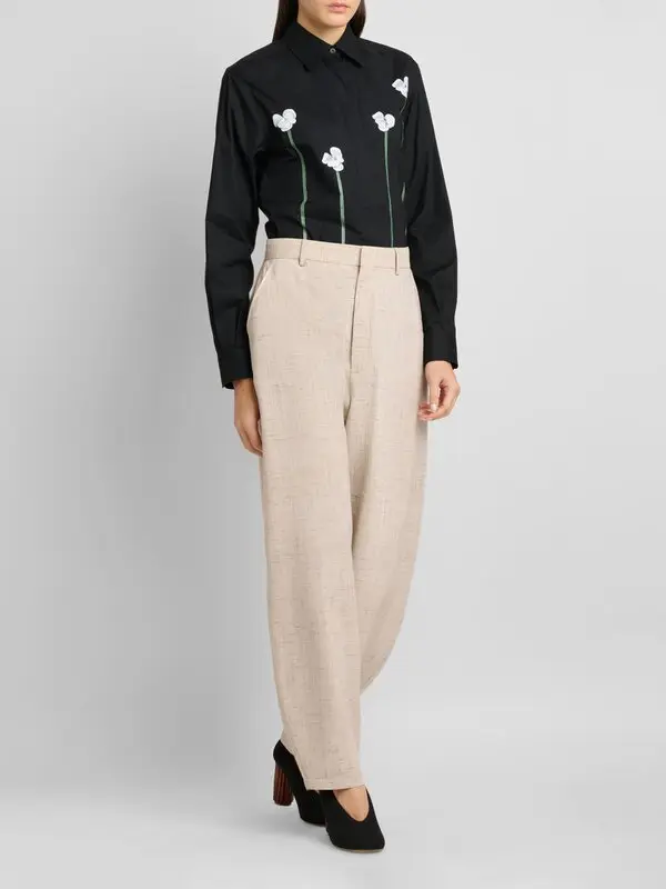 Moschino Tweed Tapered-leg Trousers