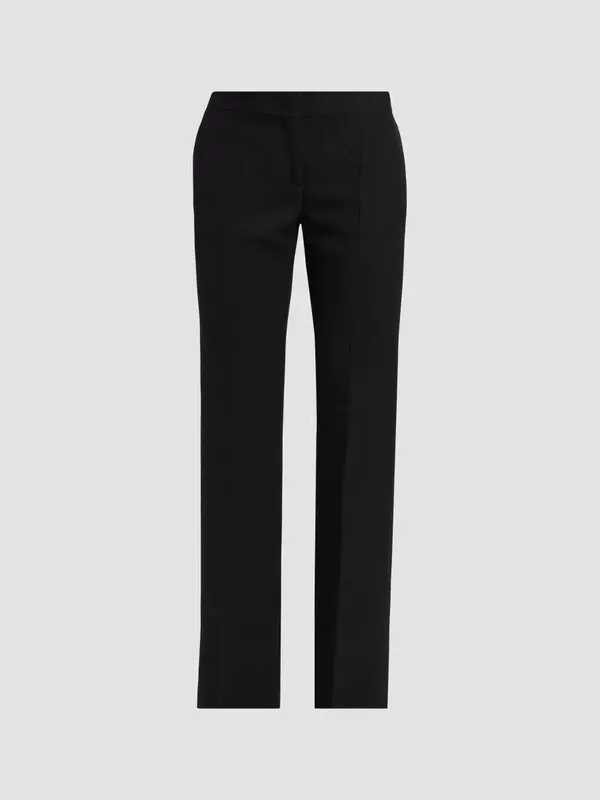 Moschino Wool-blend Straight-leg Trousers - Black