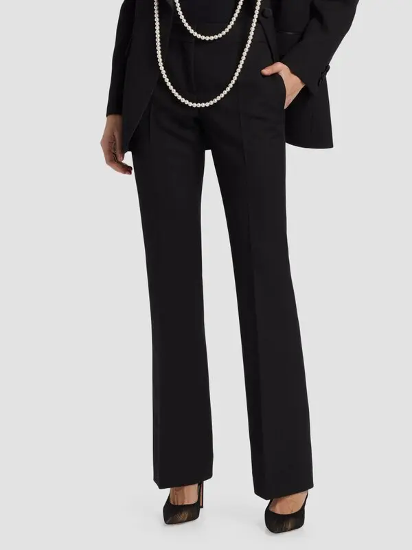 Moschino Wool-blend Straight-leg Trousers