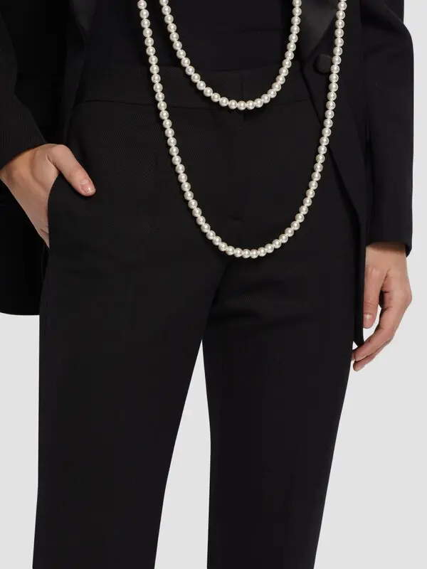 Moschino Wool-blend Straight-leg Trousers