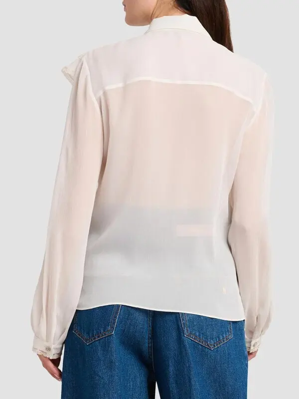 Alberta Ferretti Ruffled Button-front Blouse
