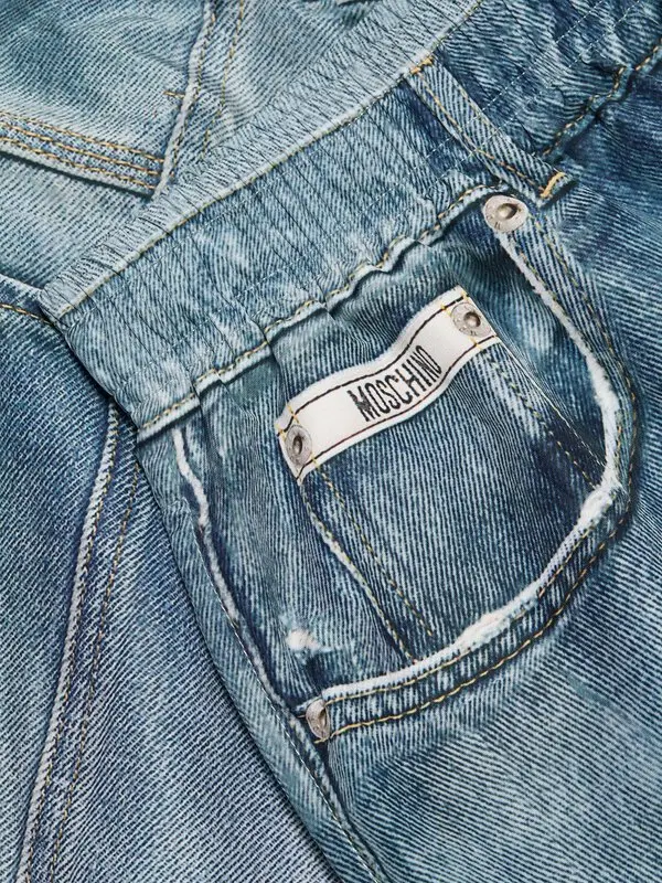 Moschino Denim Trompe L'oeil Swim Shorts