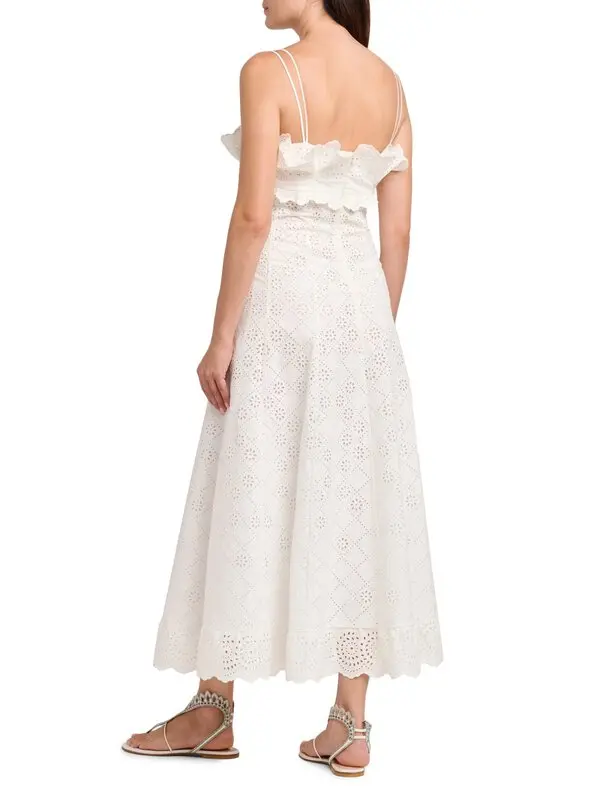 Alberta Ferretti Cotton-blend Sleeveless Maxi Dress
