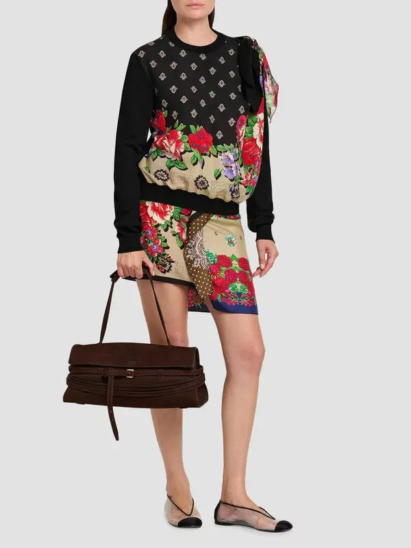 Moschino Floral Cotton Crewneck Sweater