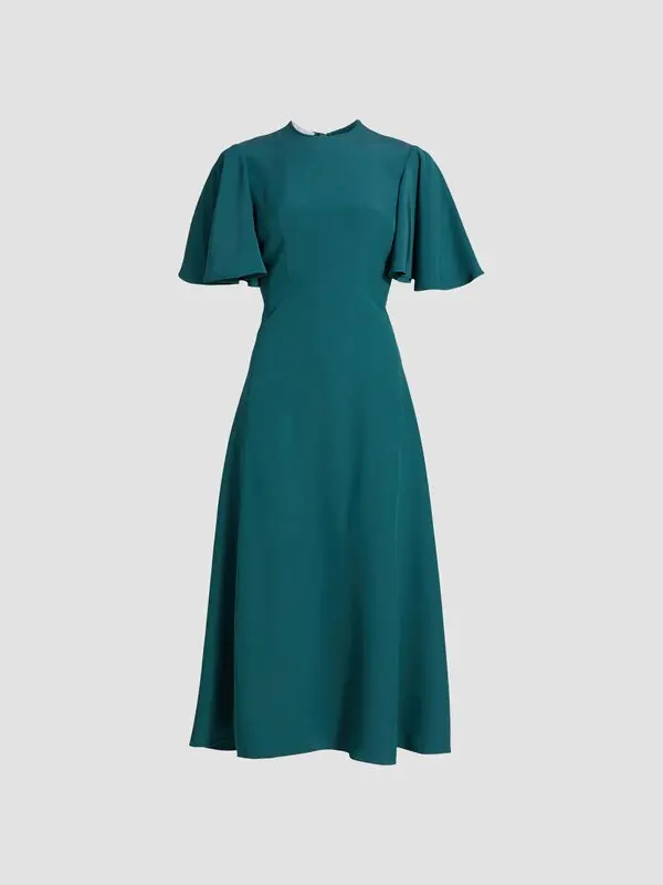 Michael Kors Flutter-sleeve Midi-dress