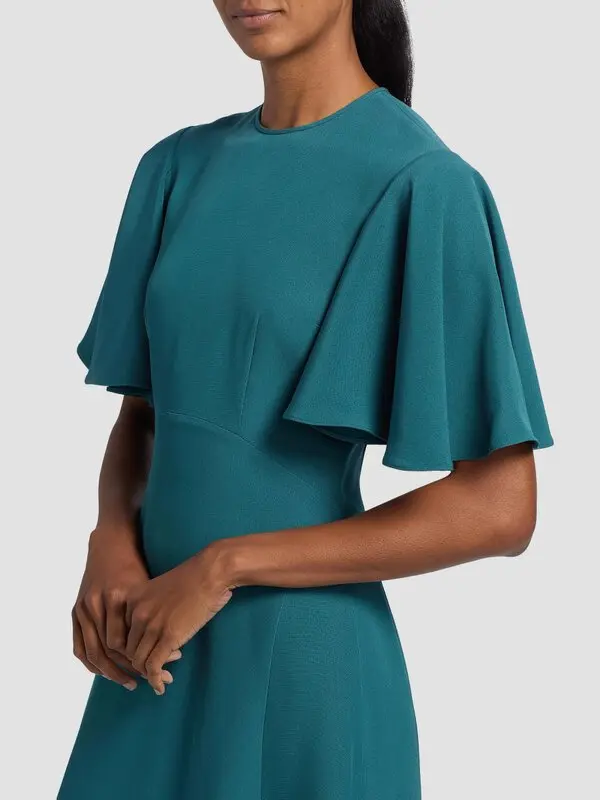 Michael Kors Flutter-sleeve Midi-dress