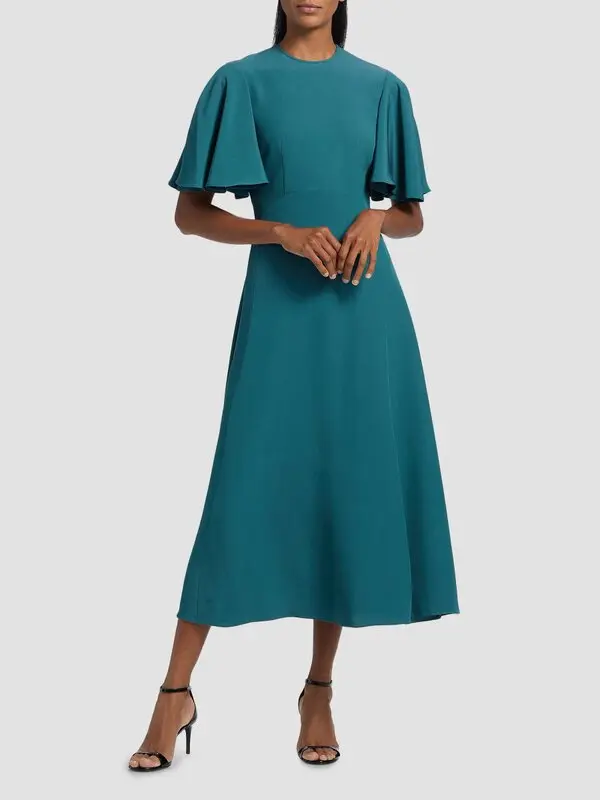 Michael Kors Flutter-sleeve Midi-dress