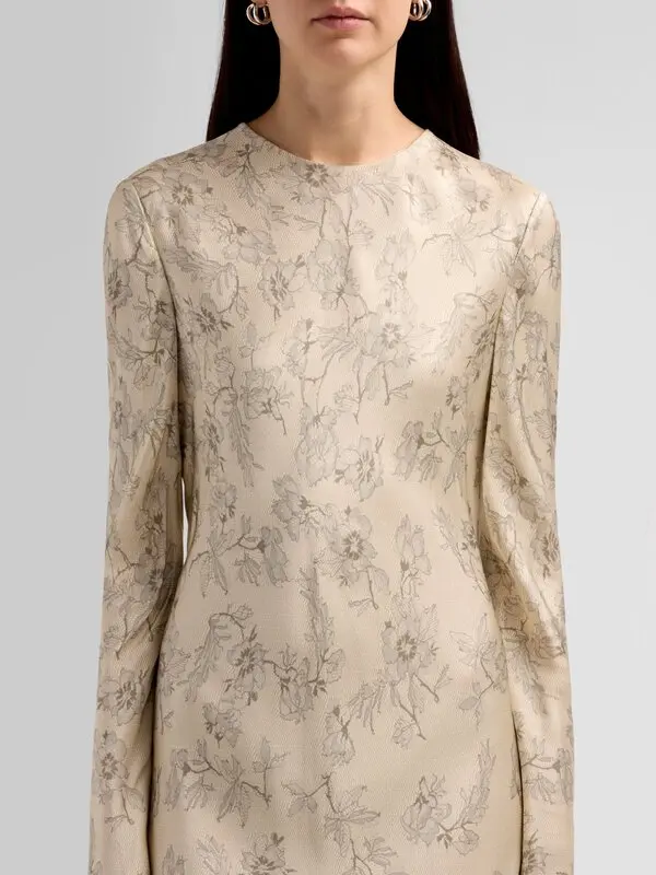 Alberta Ferretti Floral Satin Maxi Dress