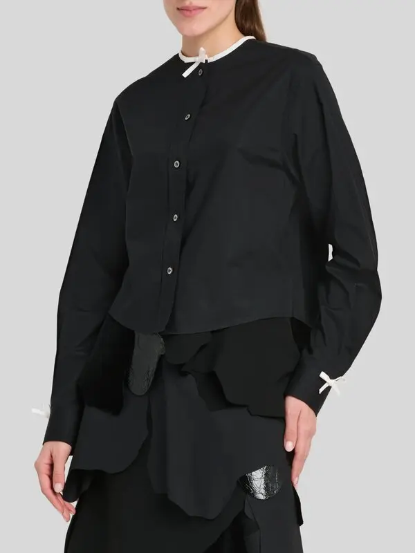 Moschino Bow-accent Poplin Blouse