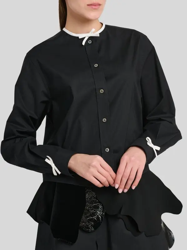 Moschino Bow-accent Poplin Blouse
