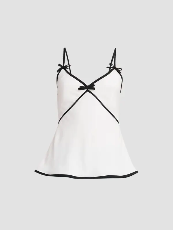 Moschino Bow Contrast Trim Cami