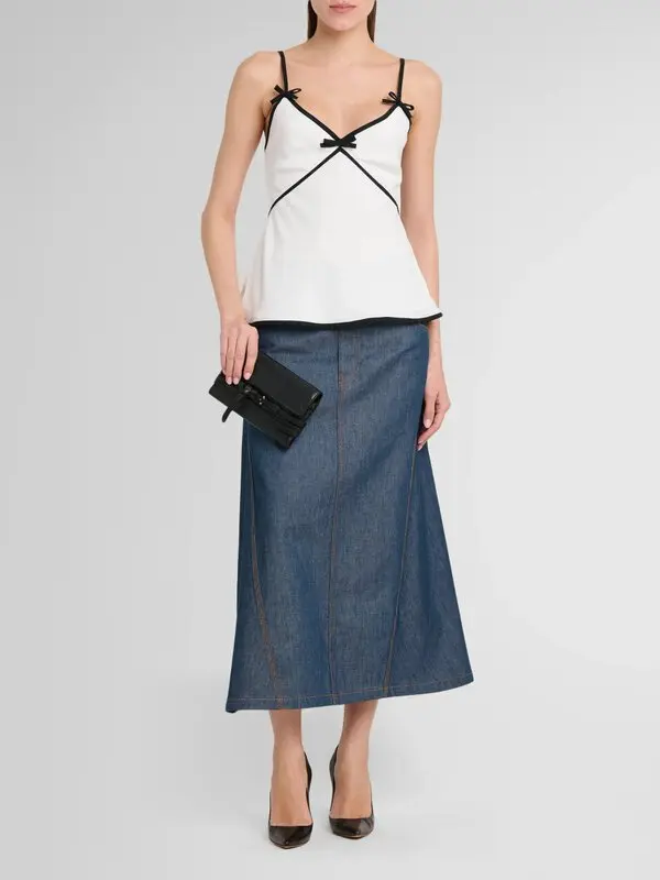 Moschino Bow Contrast Trim Cami