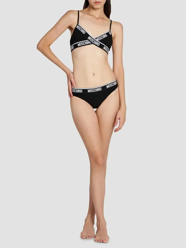 Moschino 2-pack Logo Stretch-cotton Brief Set