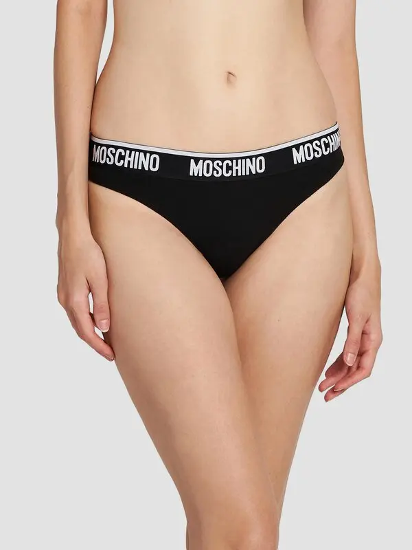 Moschino 2-pack Logo Stretch-cotton Brief Set