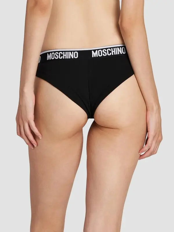 Moschino 2-pack Logo Stretch-cotton Brief Set