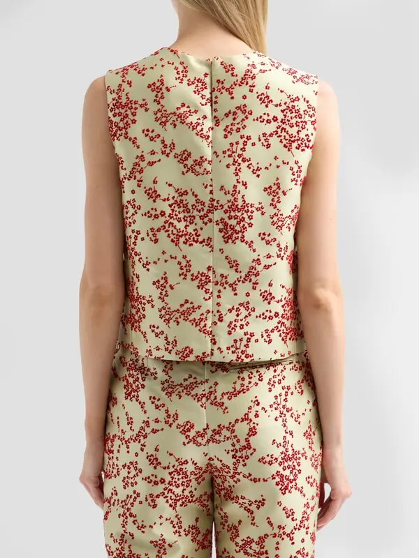 Alberta Ferretti Flocked Floral Radzmir Blouse