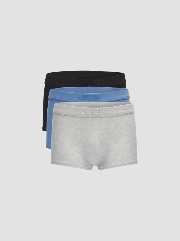 Moschino Tonal Logo Stretch-jersey Trunk Brief 3-pack