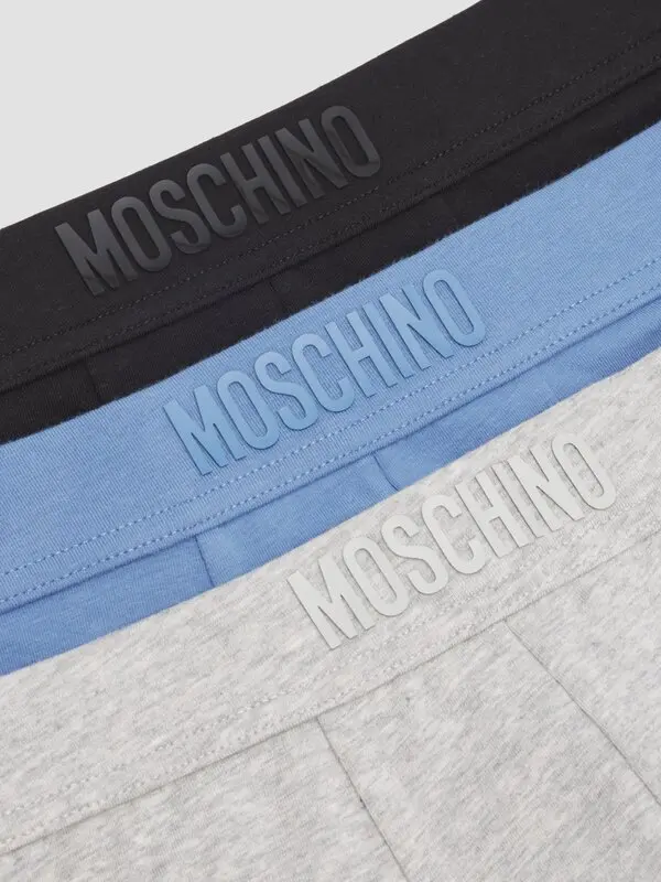 Moschino Tonal Logo Stretch-jersey Trunk Brief 3-pack