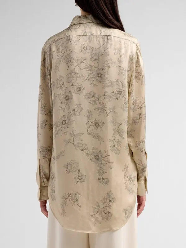 Alberta Ferretti Floral Satin Blouse