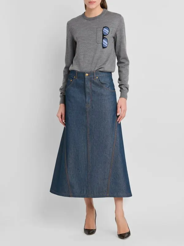 Moschino Trompe L'oeil Virgin Wool Sweater