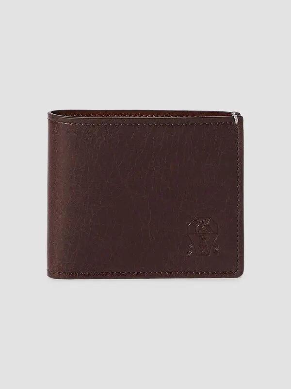 Brunello Cucinelli Brushed Leather Wallet - Brown