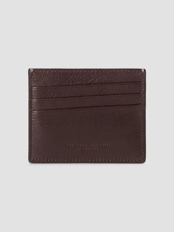 Brunello Cucinelli Brushed Leather Card Holder